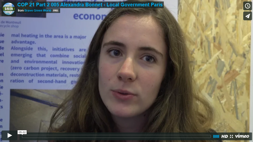 COP 21 Alexandra Bonnet – Local Government Paris – Mother Channel
